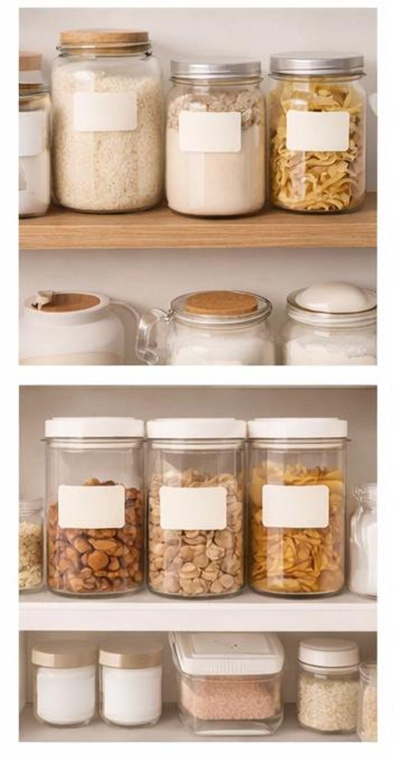 Minimalist Pantry Labels, Kitchen Organization Stickers (printable PDF ...