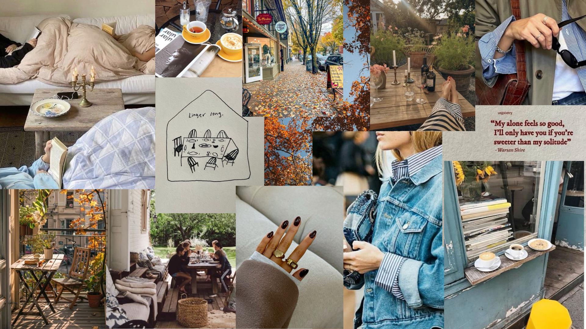 Fall Vision Board/desktop Wallpaper/mood Board - Etsy