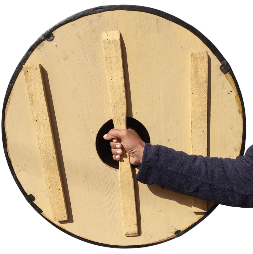 24'' Medieval Wooden Viking Shield / Tree Viking Shield / Wall Decor ...