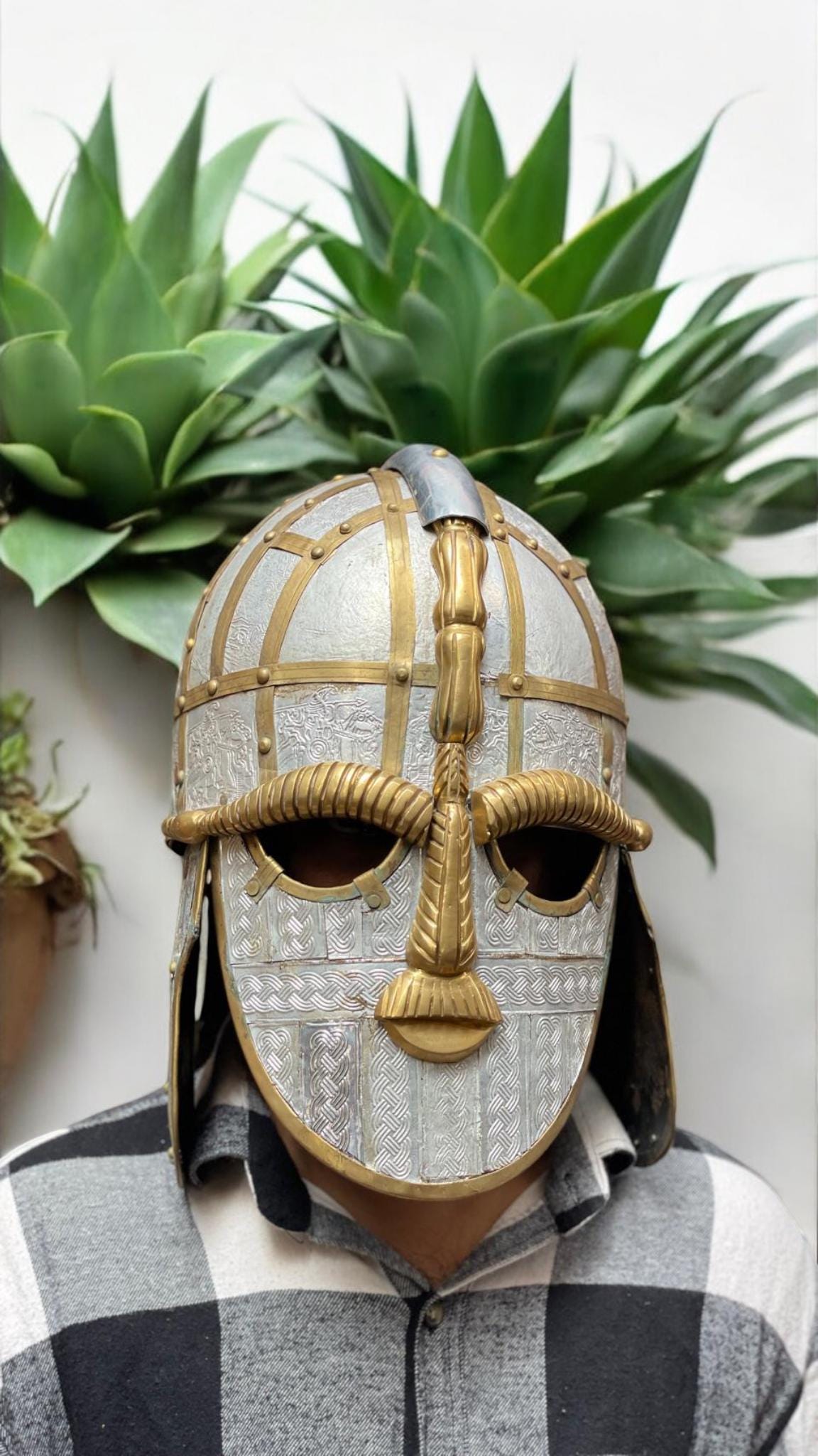 Medieval Sutton Hoo Helmet Warriors Helmet Viking Vendel Helmet Battle ...