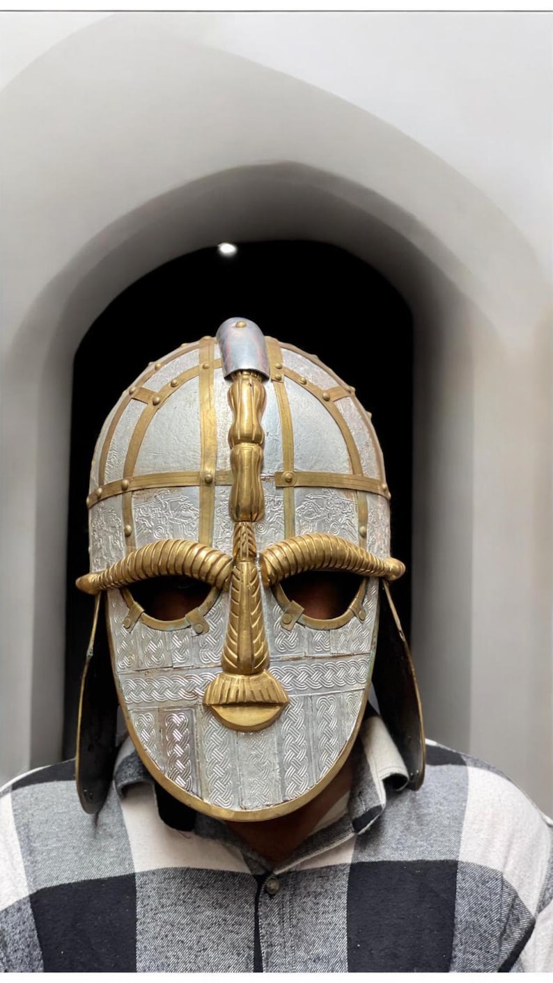 Medieval Sutton Hoo Helmet Warriors Helmet Viking Vendel Helmet Battle ...