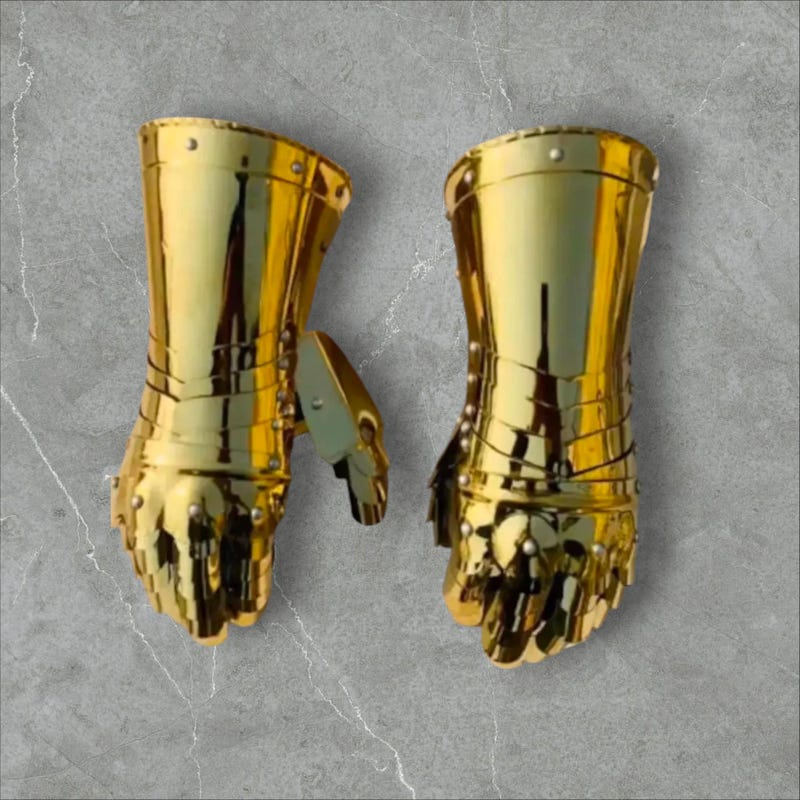 Gold Gauntlets - Etsy