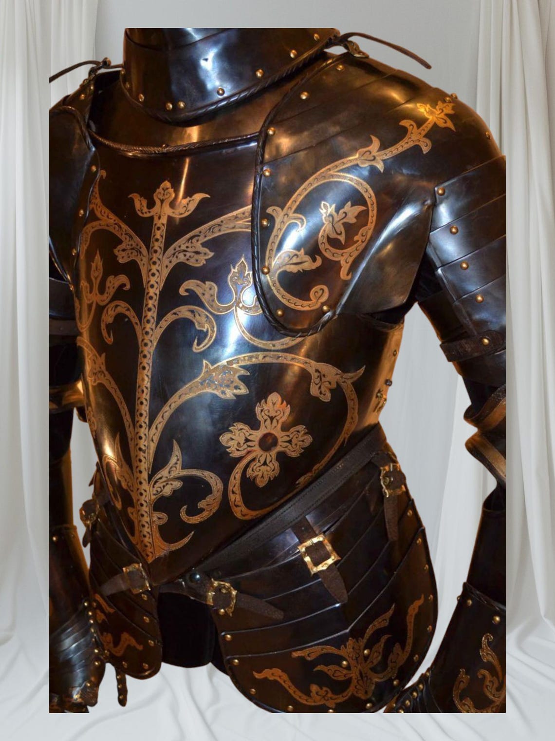 18GA Medieval Anton Peffenhauser's Half Body Armour Larp Eching/eached ...