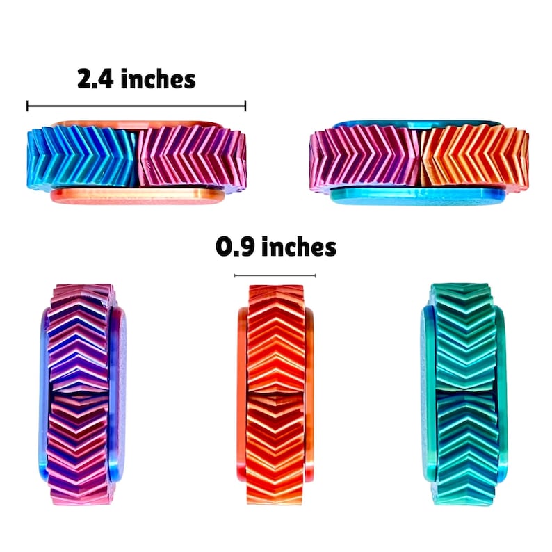 Fidget Gears for Kids and Adults, Geometric Sensory Play Toy, Shimmery ...