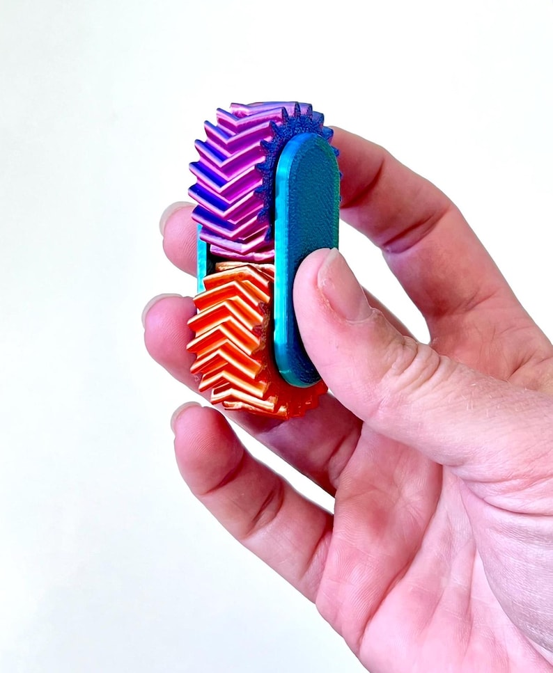 Fidget Gears for Kids and Adults, Geometric Sensory Play Toy, Shimmery ...