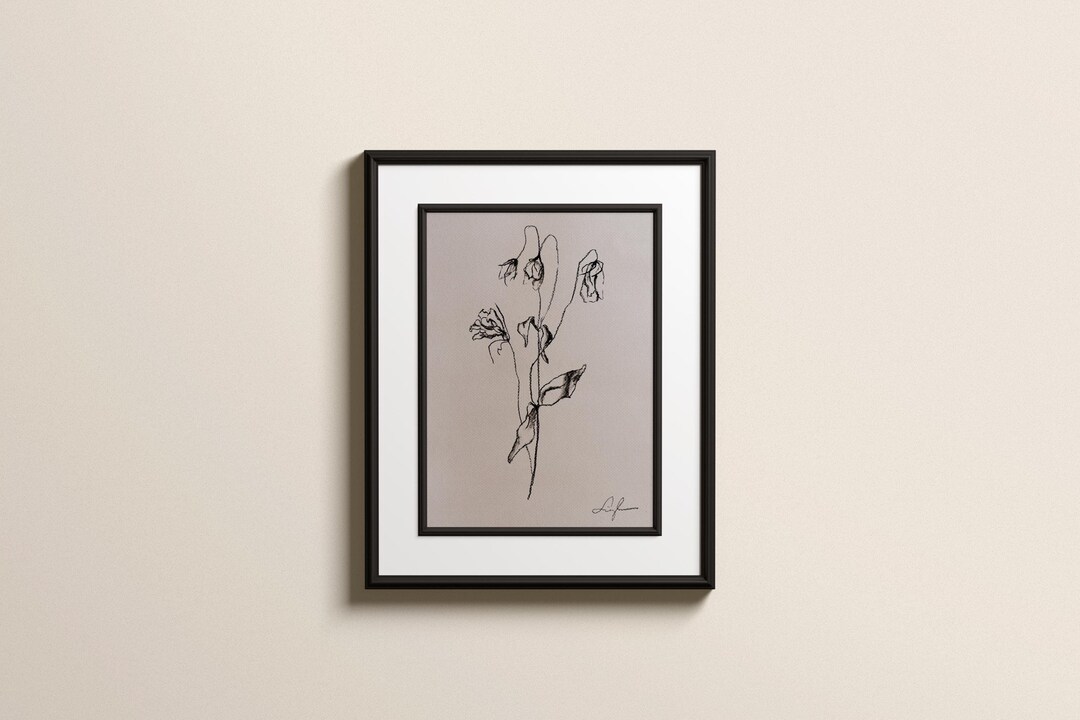 Lisianthus Flower Art Print: Charcoal Botanical Drawing Art by Liz ...
