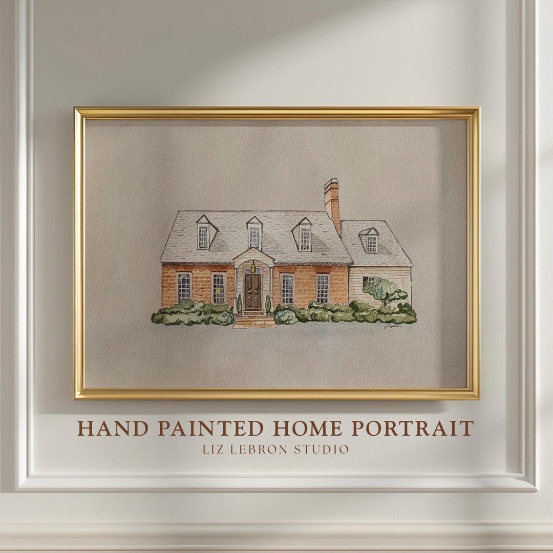 Hand Painted Home Portrait | Watercolor House Painting | First Home ...