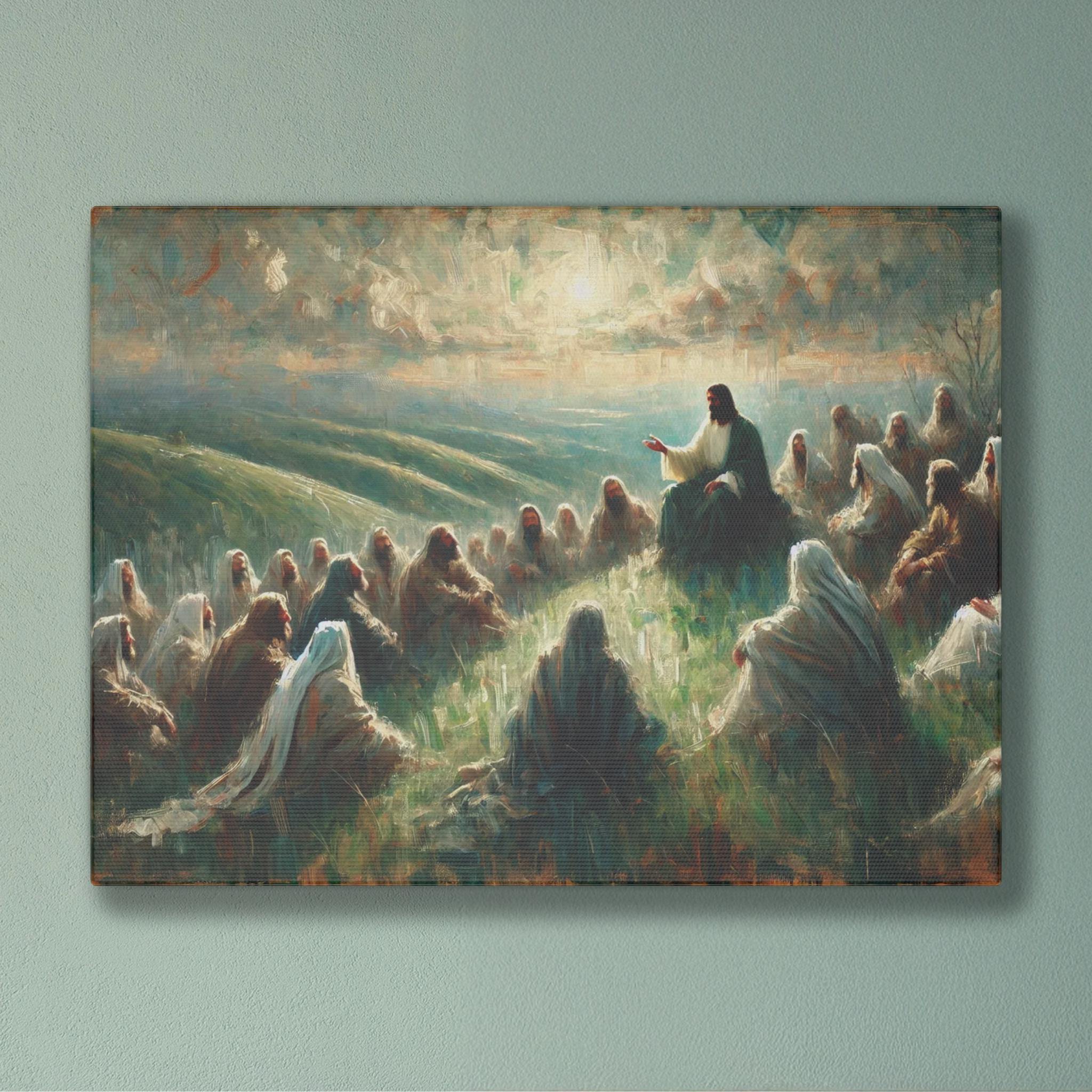 The Sermon on the Mount, Christian Wall Art, Religious Home Decor ...
