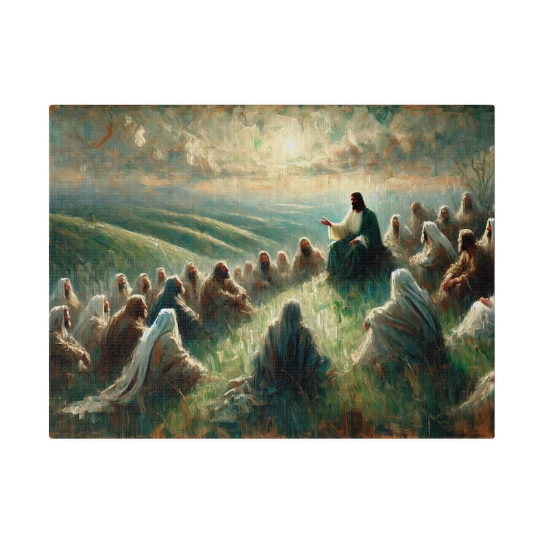 The Sermon on the Mount, Christian Wall Art, Religious Home Decor ...