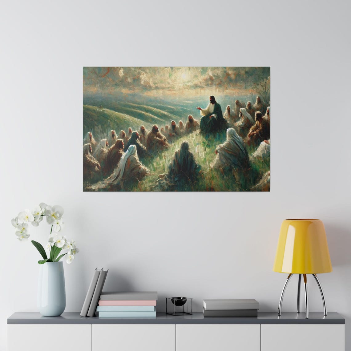The Sermon on the Mount, Christian Wall Art, Religious Home Decor ...