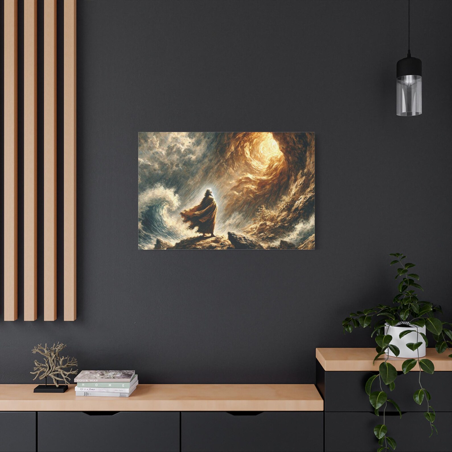 Elijah and God's Gentle Whisper Inspired by 1 Kings 19:12-13 Canvas Art ...