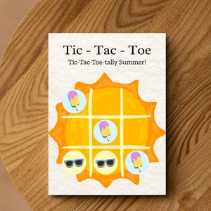 End of Year Printable Game – Summer Tic Tac Toe for Kids – Last Day of ...