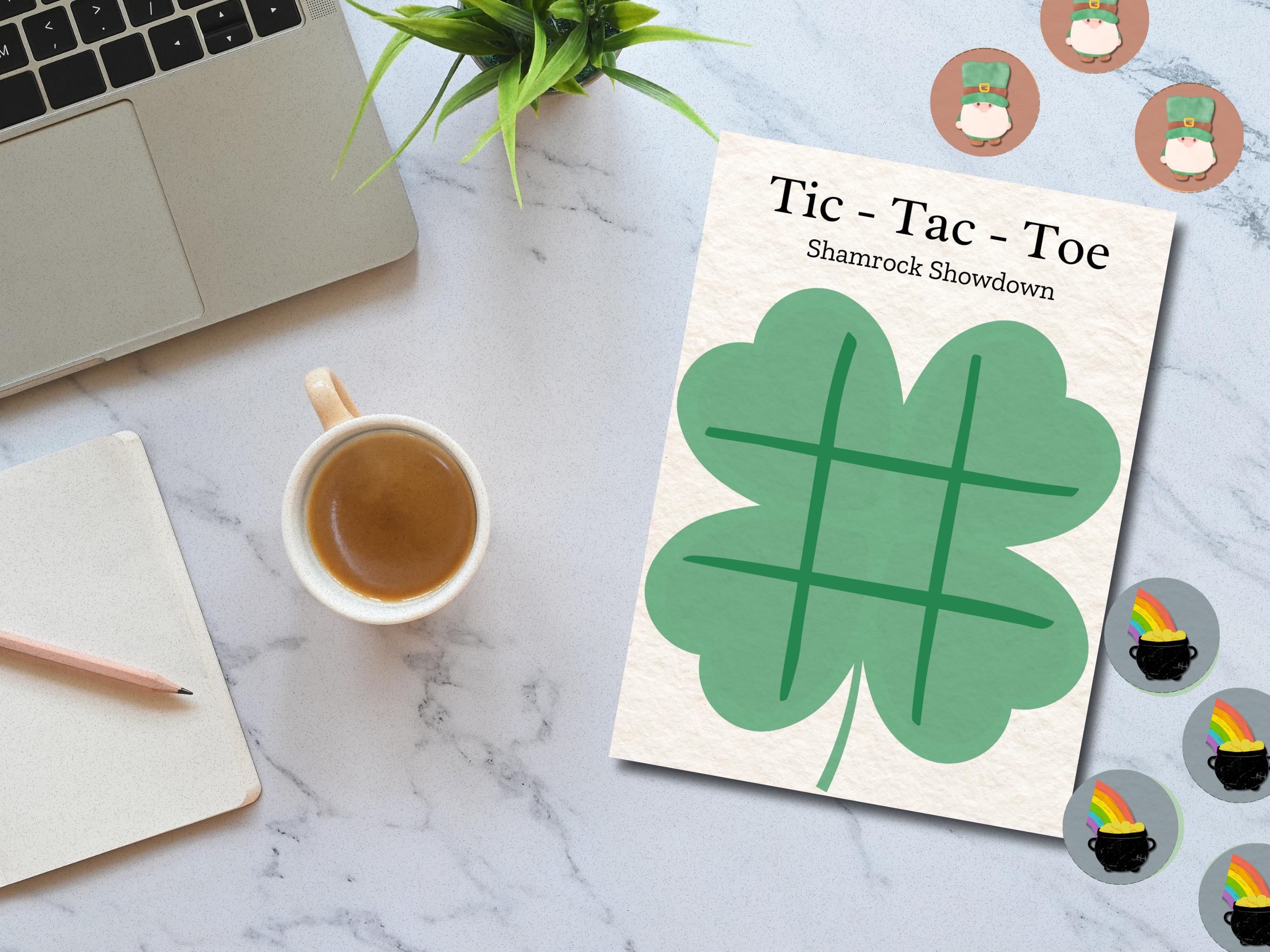 St. Patrick’s Day Tic Tac Toe Printable Game, Instant Download PDF ...