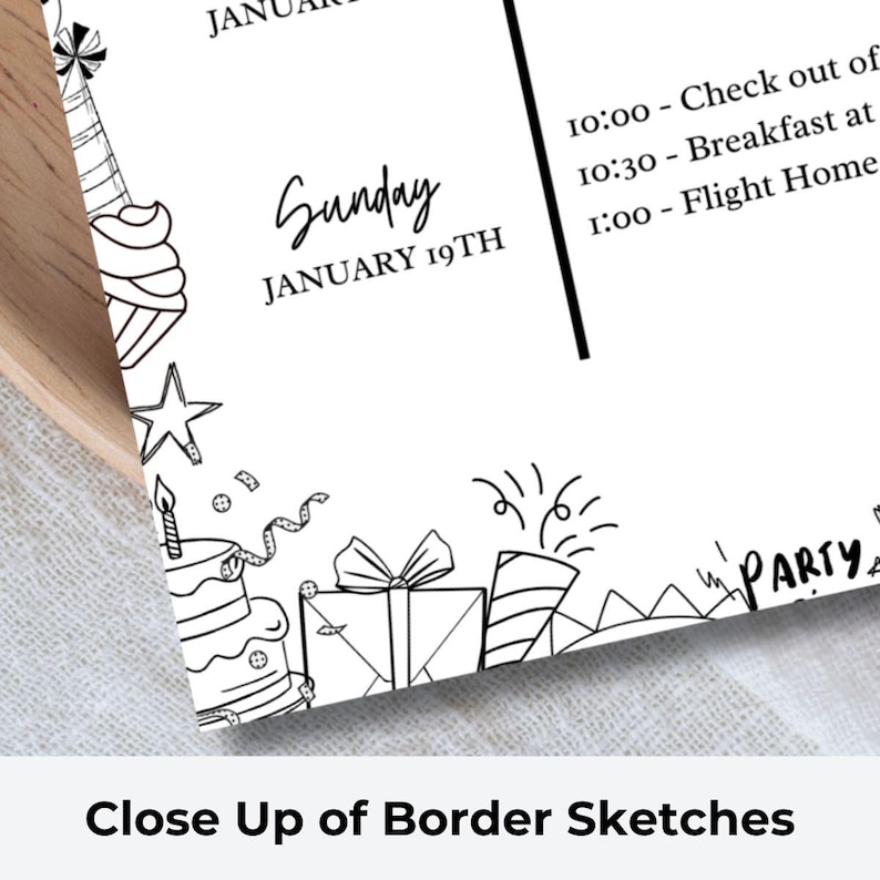 Birthday Weekend Itinerary Template, Birthday Weekend Agenda, Editable ...