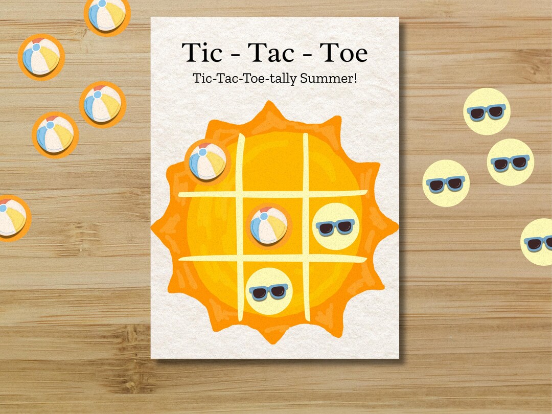 End of Year Printable Game – Summer Tic Tac Toe for Kids – Last Day of ...
