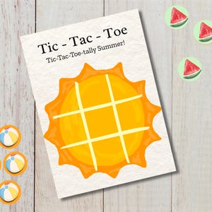 End of Year Printable Game – Summer Tic Tac Toe for Kids – Last Day of ...