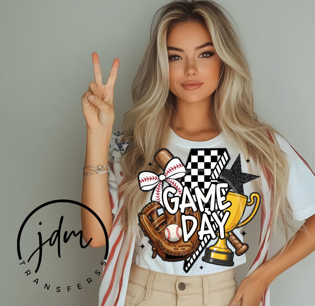Baseball Mama DTF Transfer, Baseball Coquette, Game Day Baseball Bow ...