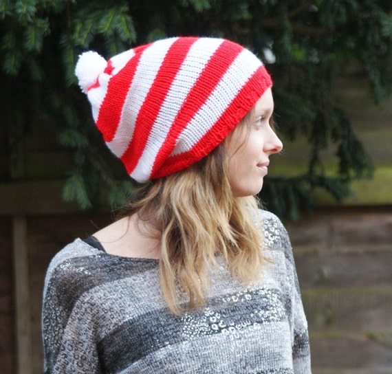 Slouchy Hat Beanie Slouch Hat Mens Womens Hat Knitted - Etsy