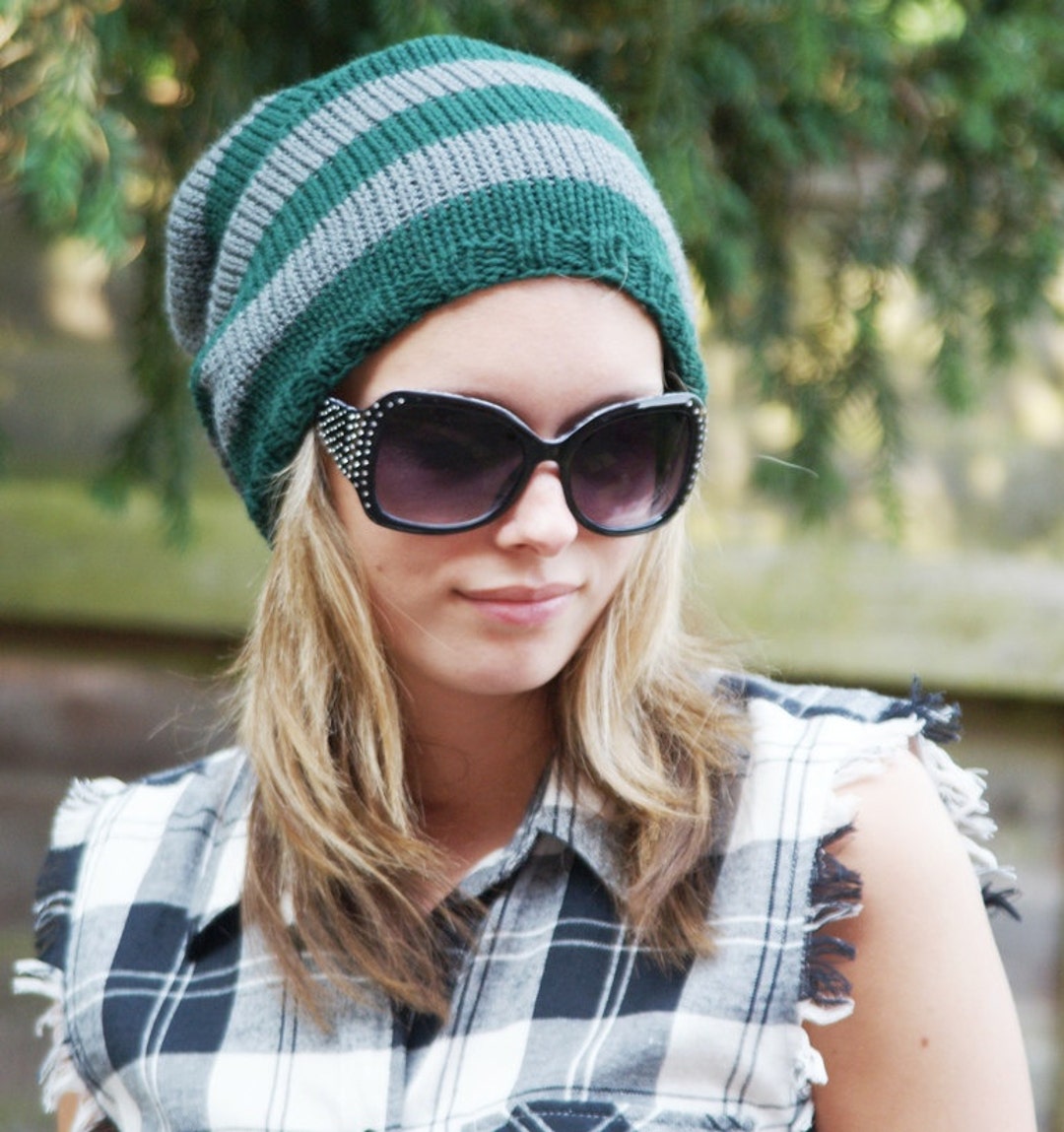 XL Knitted Slouch Slouchy Knit Dreads Vegan Hat Oversized Slouchy ...