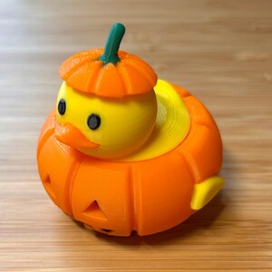 Pumpkin Duck, Duck Wearing a Pumpkin, Ducky in a Pumpkin, Cute ...