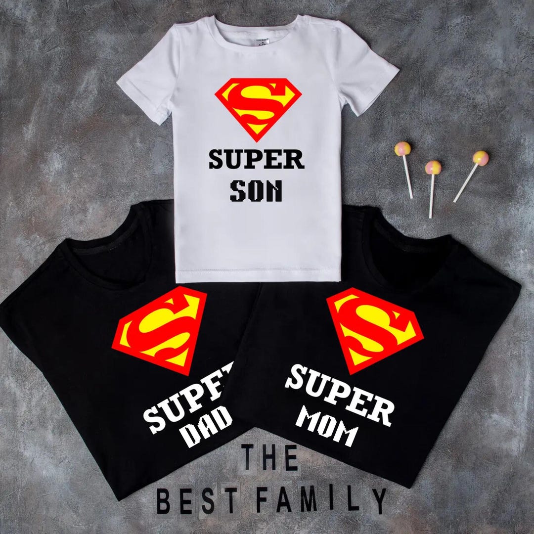 Family Look for the Whole Family "super SON, Super MOM, Super Dad ...