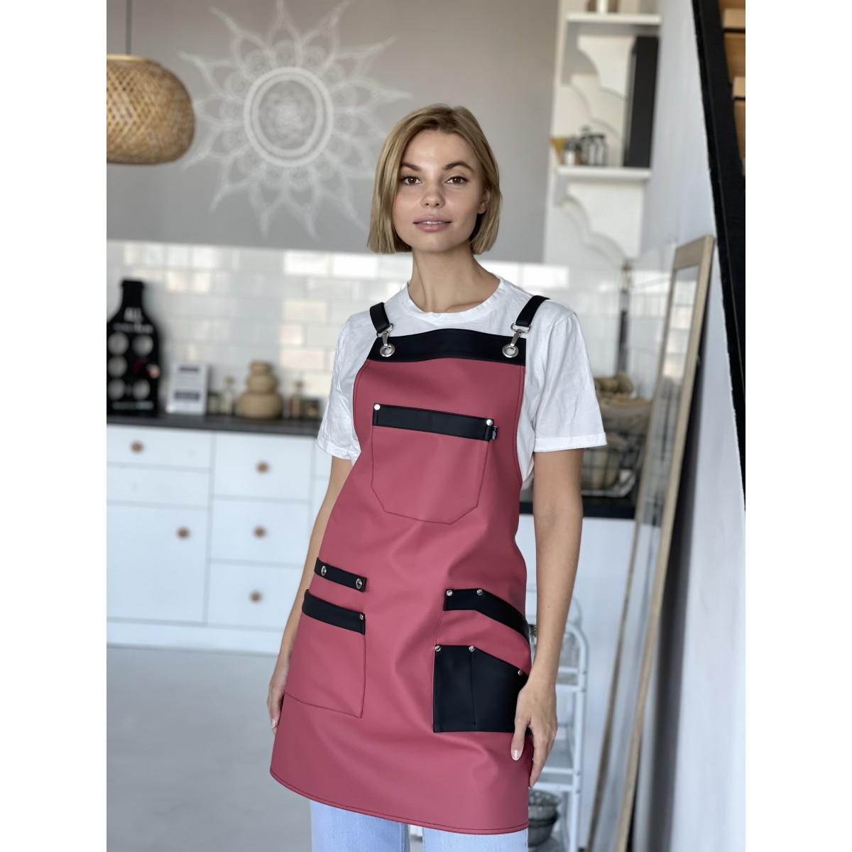 Eco-leather Salon Apron: Waterproof Stylist Apron With Pockets - Etsy