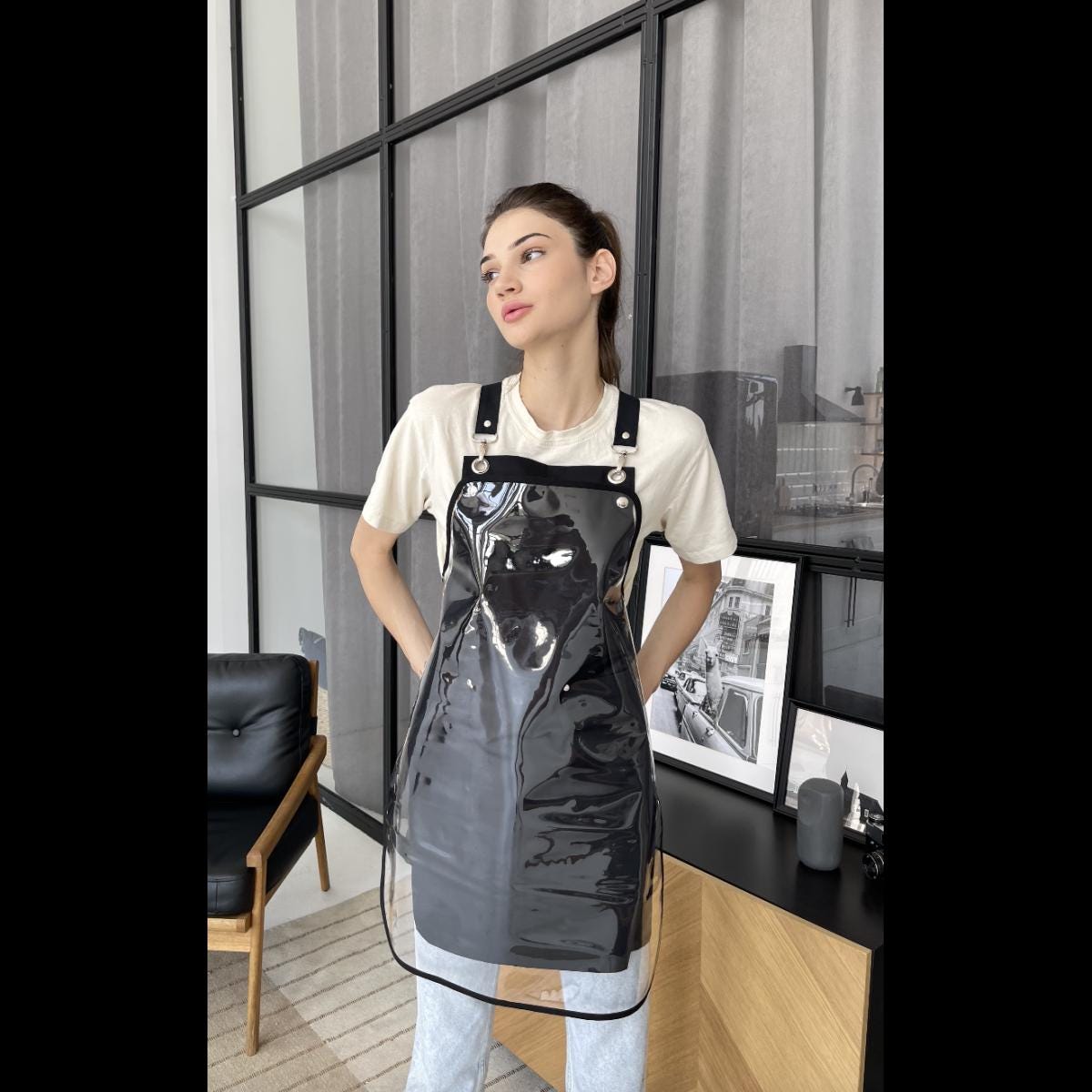 Waterproof Beauty Salon Apron: Custom Hair Stylist Smock With Pockets ...