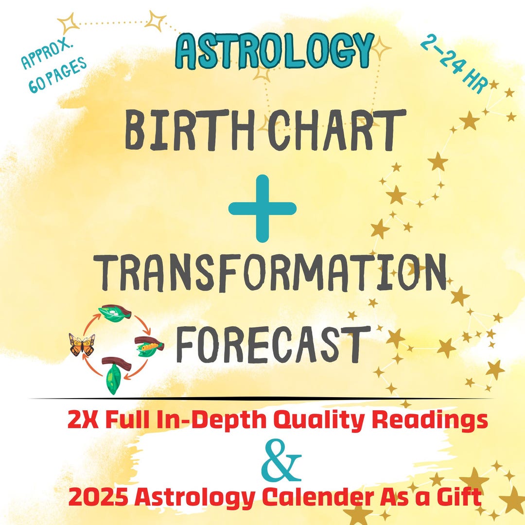 Personalized Natal Chart & Pluto Forecast Report Astrology Reading for Transformation and Self ...