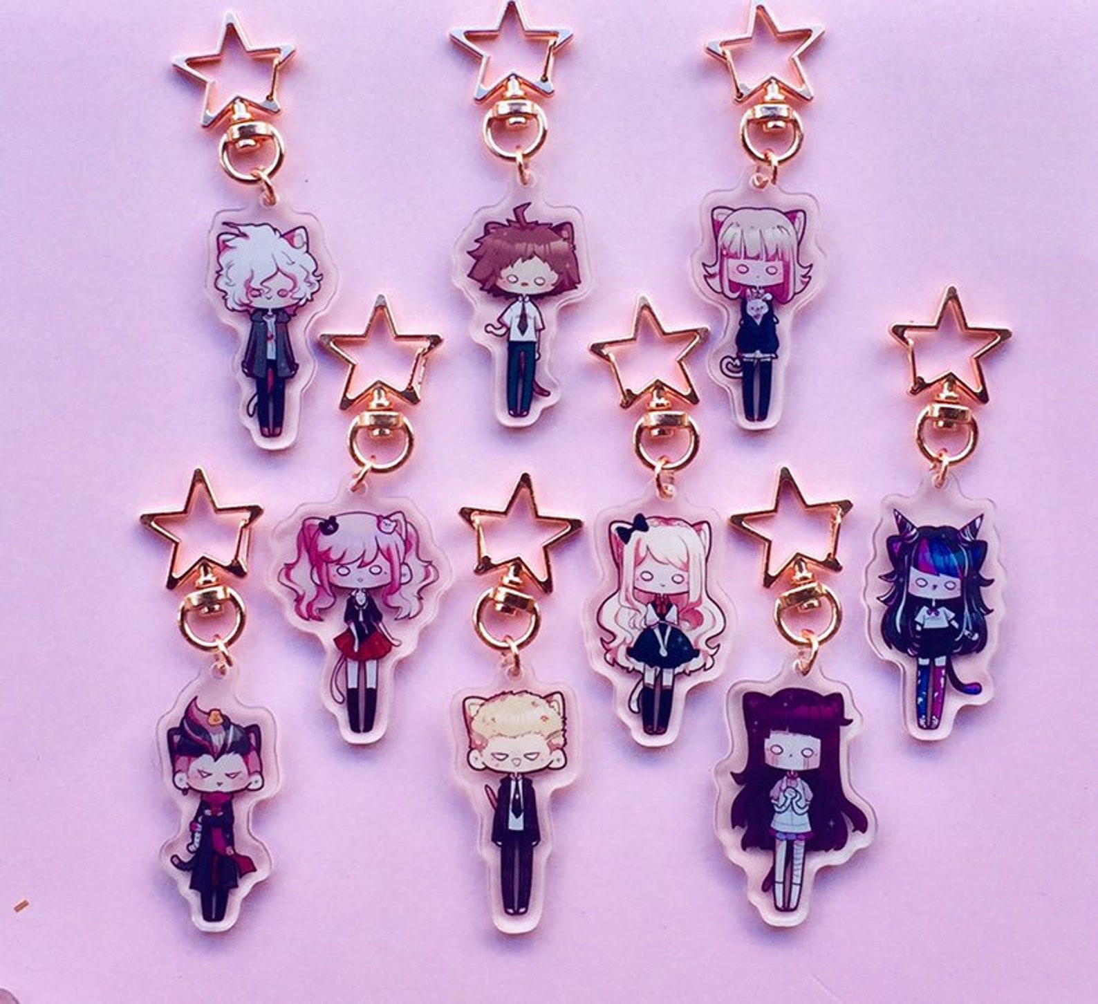 Danganronpa SDR2 / DRV2 Double Sided Kitty Acrylic Keychains - Etsy