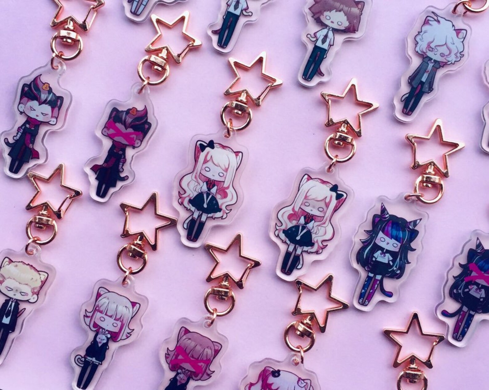 Danganronpa SDR2 / DRV2 Double Sided Kitty Acrylic Keychains - Etsy