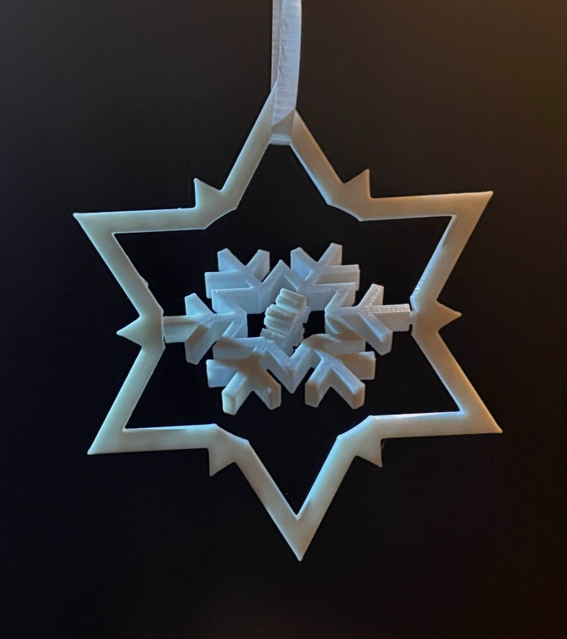 Rotating Star and Snowflake Ornament - Etsy