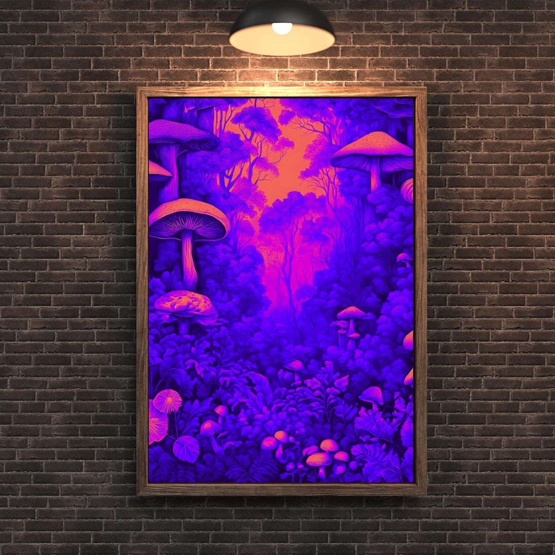 Poster, Trippy Psychedelic Wall Art Print for Hippies, Unique Wall ...