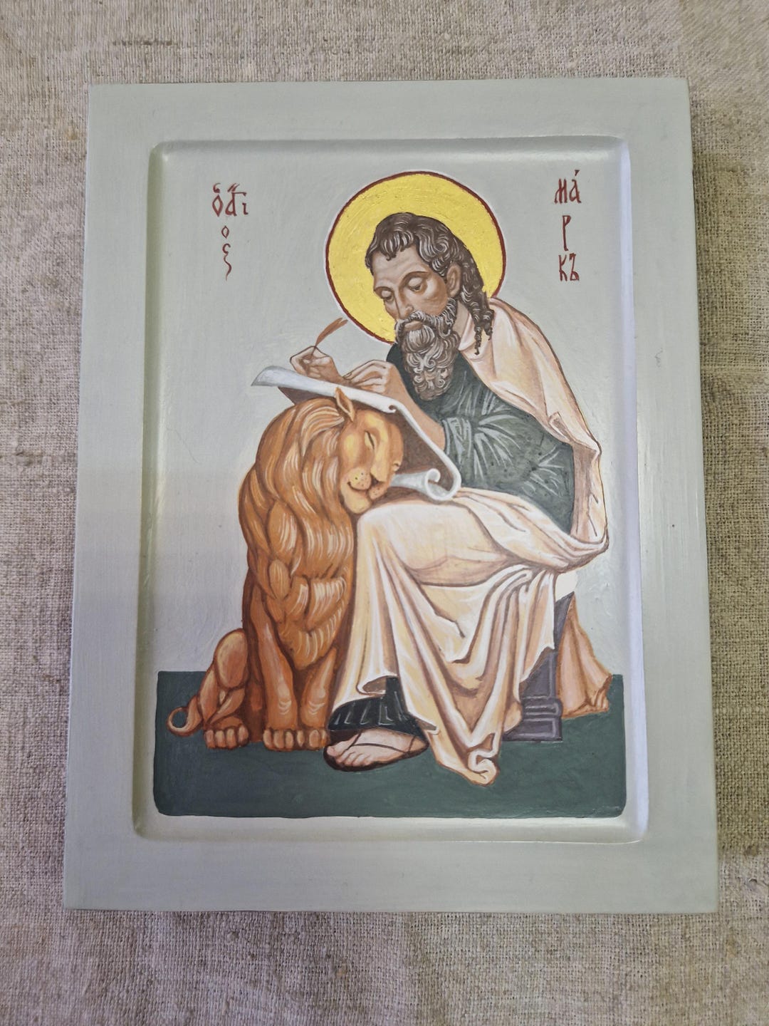 Hand Painted Icon of Saint Mark the Evangelist, 20*15*2,5 Cm - Etsy