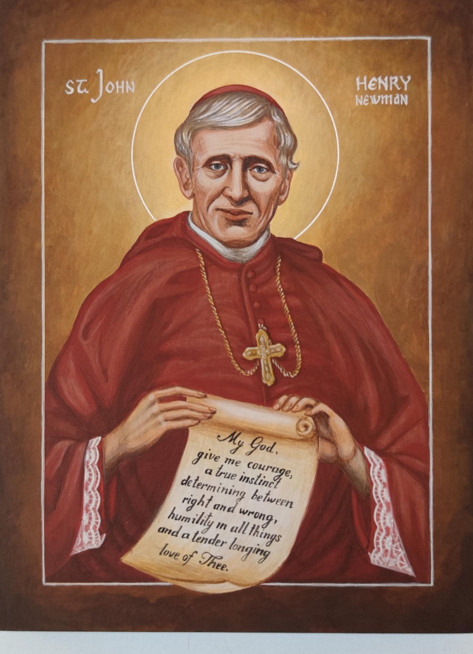 Icon of Blessed John Henry Newman, 15*20*2,5 Cm. Hand Painted. - Etsy