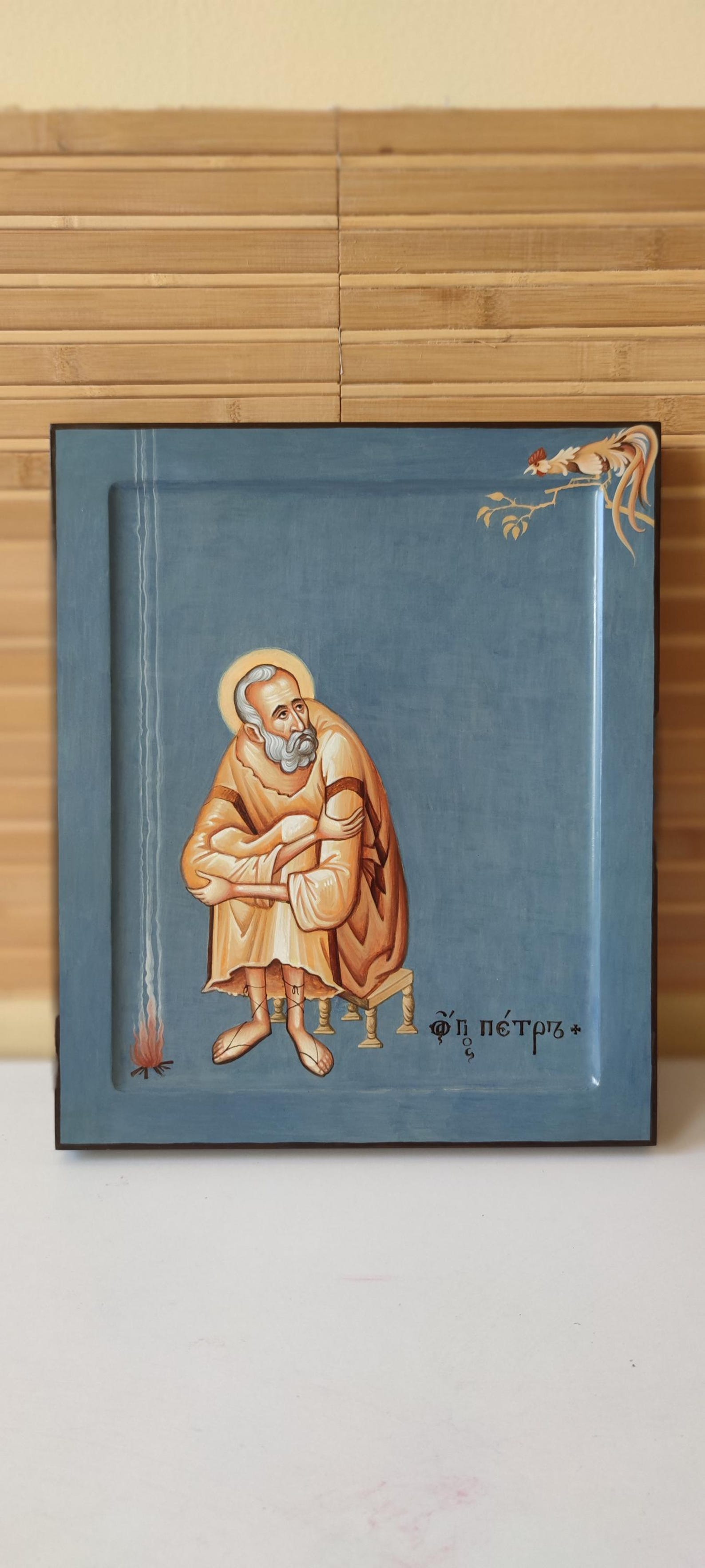 Hand-painted Icon of Saint Peter, Size 25x30x4 Cm. - Etsy