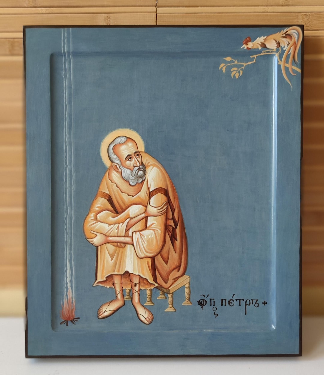 Hand-painted Icon of Saint Peter, Size 25x30x4 Cm. - Etsy