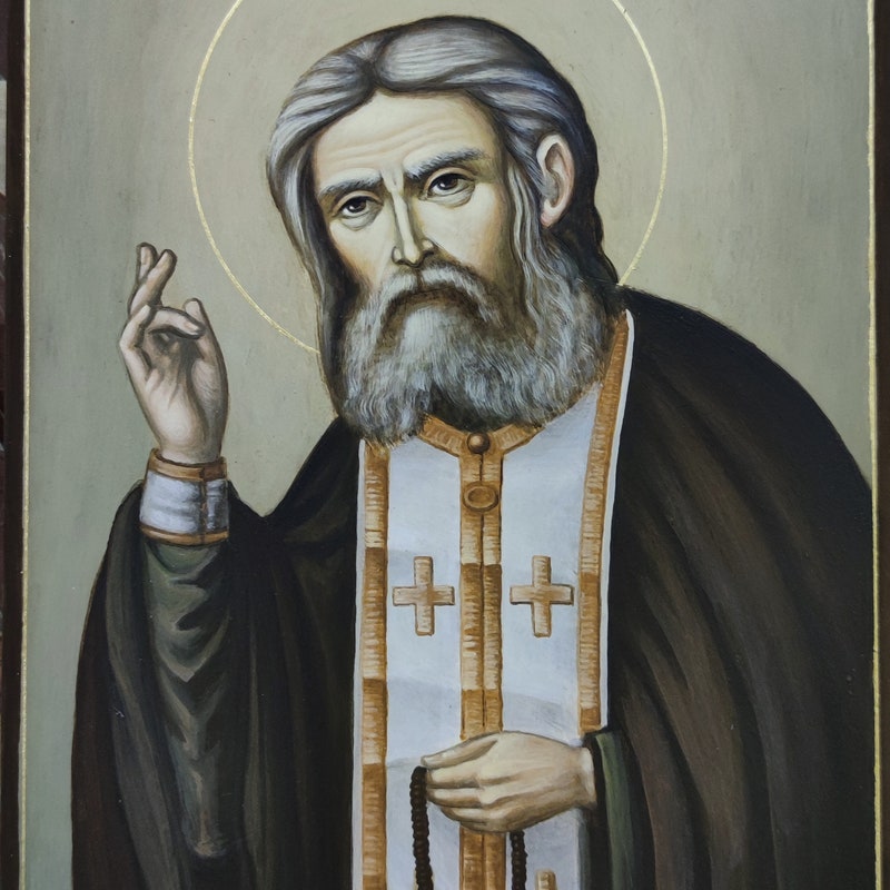 St Seraphim Icon - Etsy
