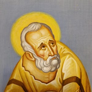 Hand-painted Icon of Saint Peter, Size 25x30x4 Cm. - Etsy