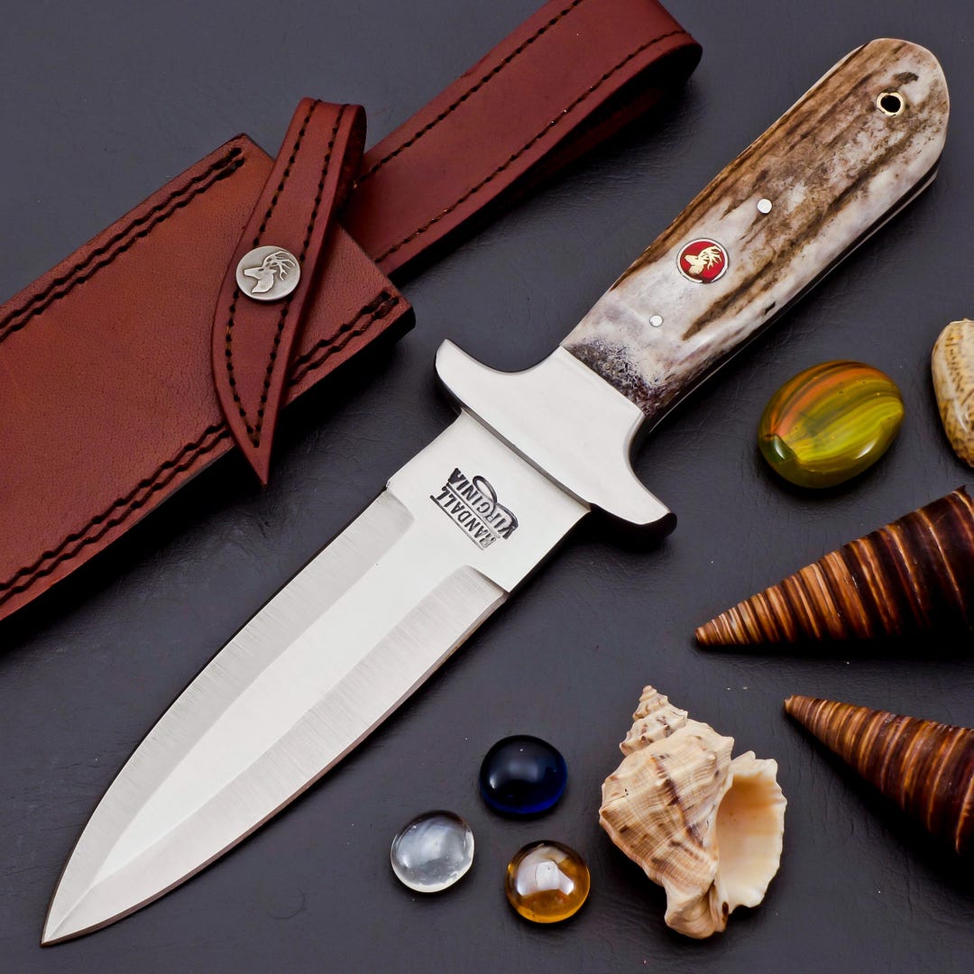 Custom Made Beautiful Hunting Knife With Stag/antler on Handle Best ...