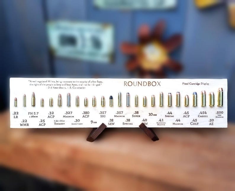 Handmade Pistol Cartridge Display - Educational Firearm Decor - Etsy