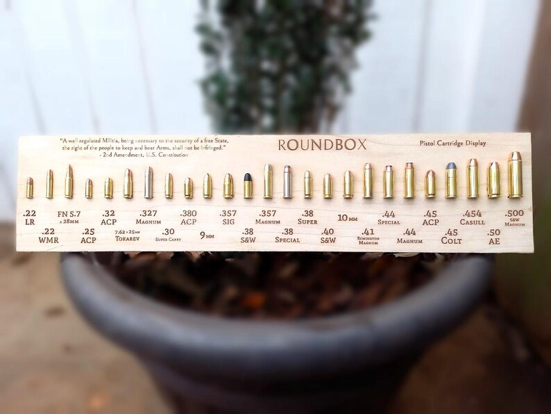 Handmade Pistol Cartridge Display - Educational Firearm Decor - Etsy