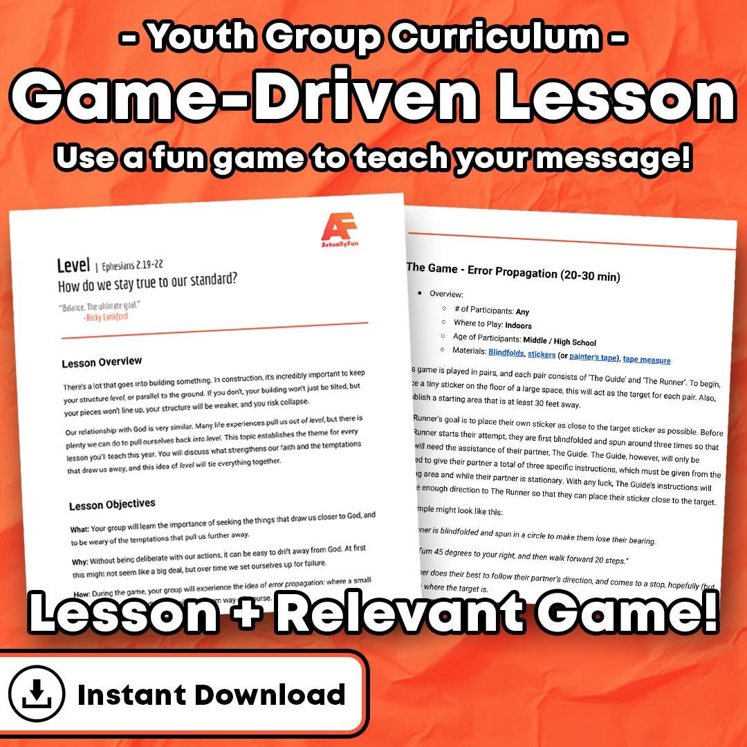 FUN Game & Youth Group Lesson! - Bible Study Curriculum for Teens in ...