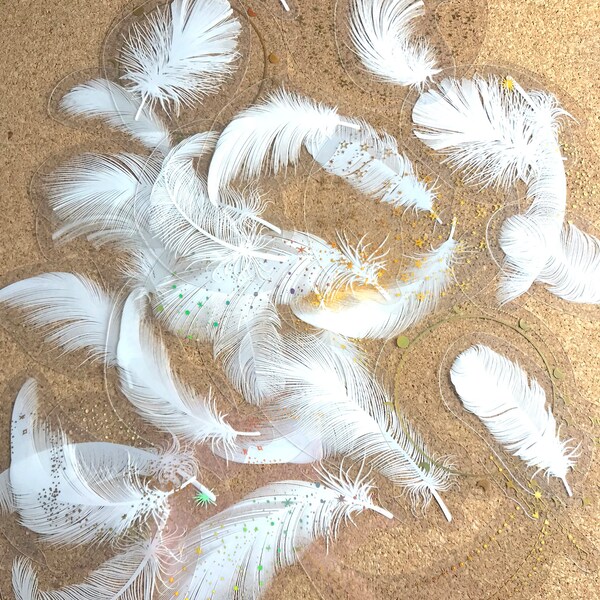 White Feathers - Etsy