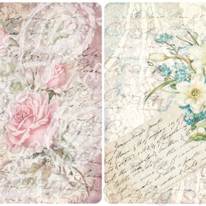 Digital Journal Pages 18 Printable Download Vintage Lace Floral Shabby ...