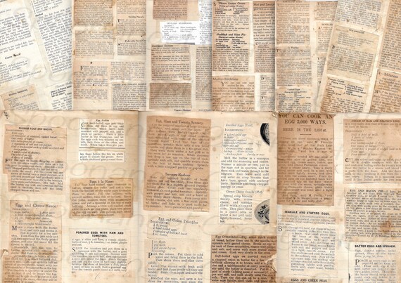 48 Vintage Recipe Scrapbook Pages Digital Downloads Printable - Etsy