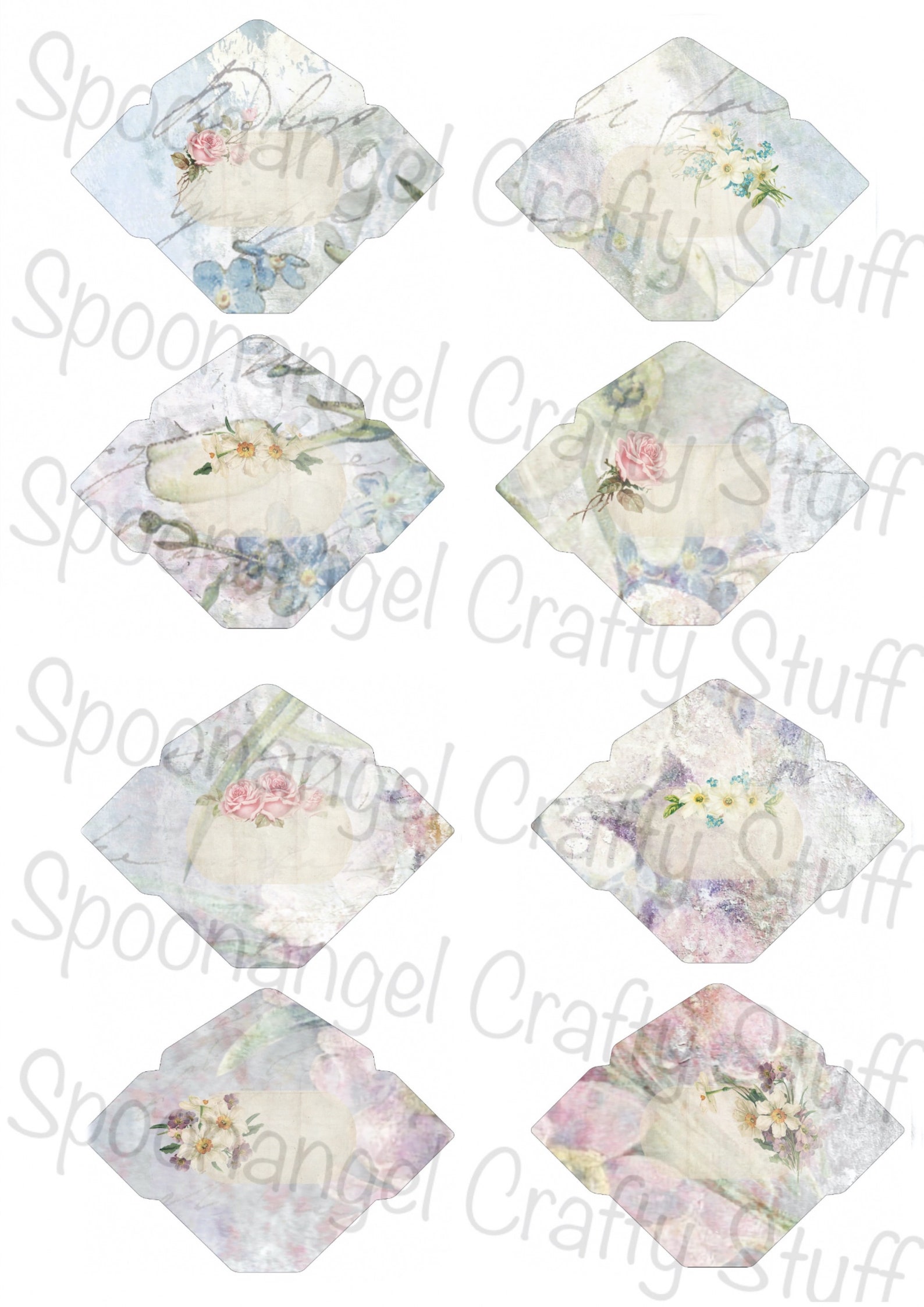 Mini Envelope Kit 56 Printable Digital Download Collage - Etsy
