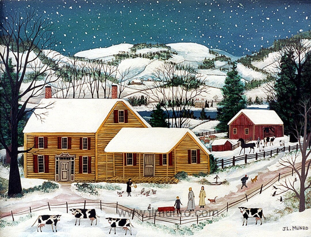 Winter on the Farm - Limited Edition Print _ by J.L. Munro - Etsy