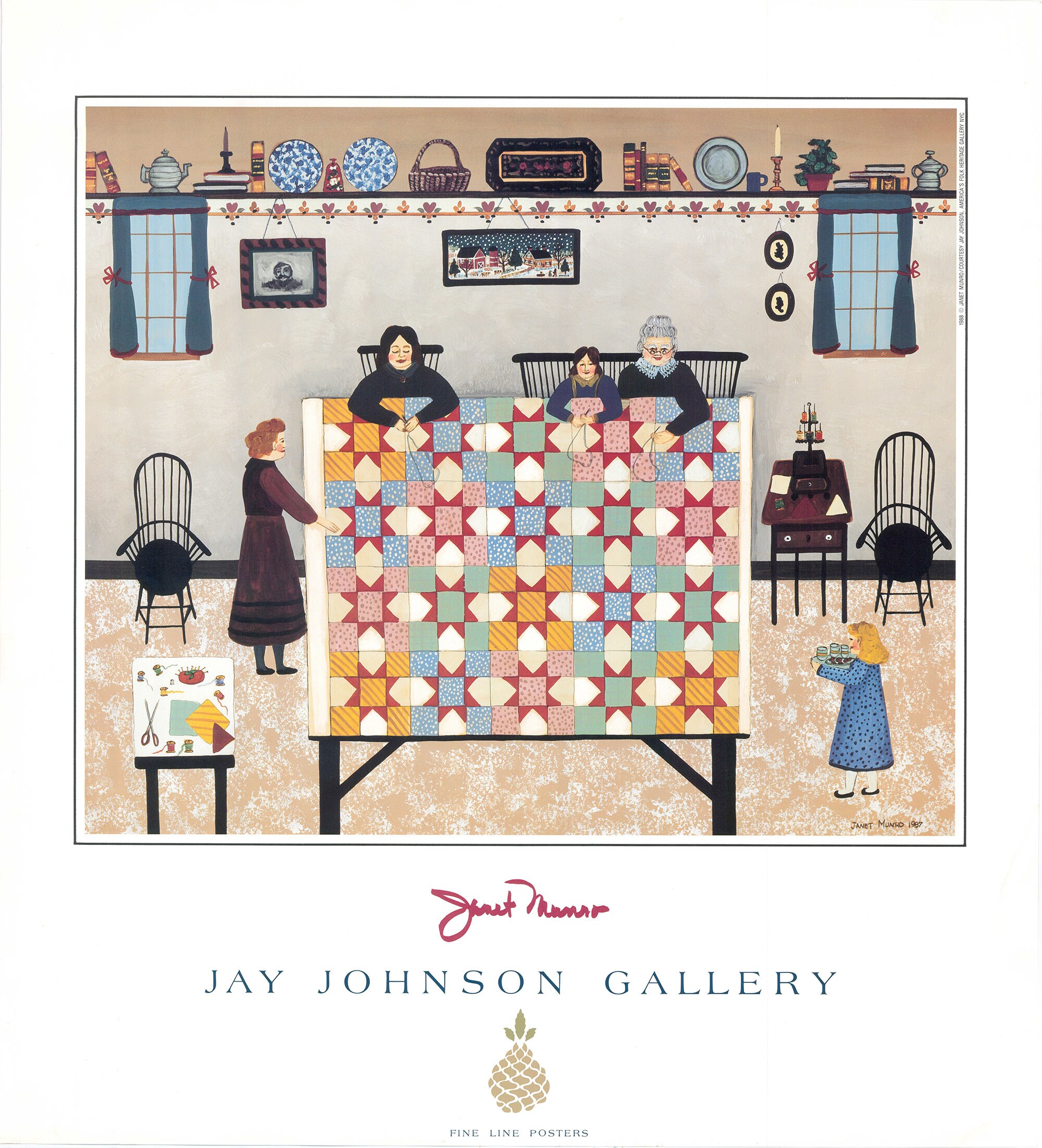 Quilting – Vintage Poster by J.L. Munro - Etsy