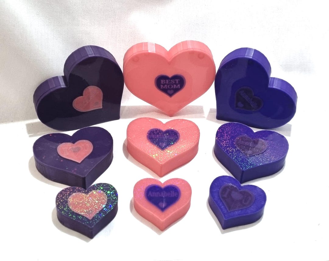 Colour-changing Heart Box Personalised Holographic Gift Box Magical ...