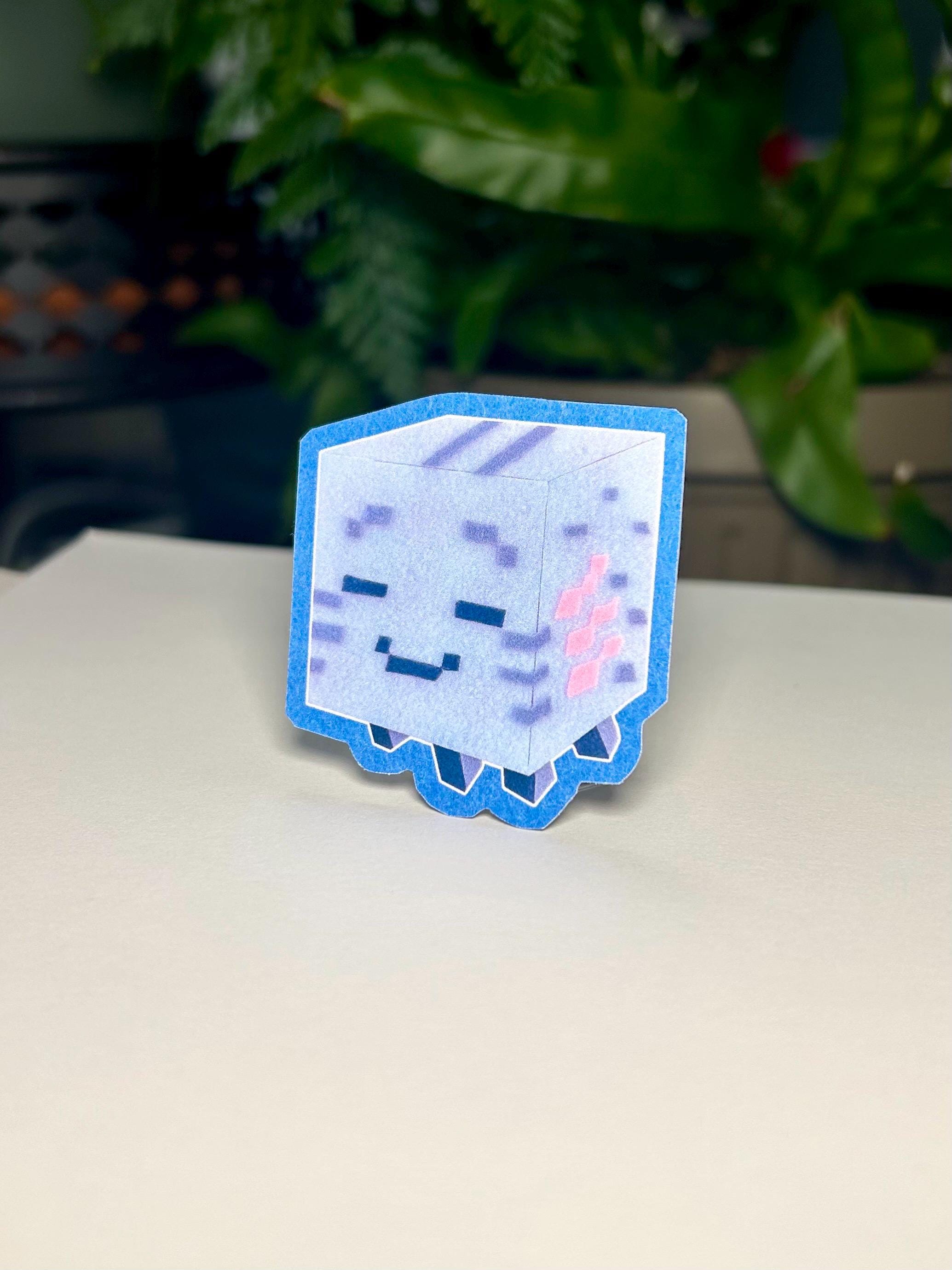 Minecraft Happy Ghastling/ghast Felt, 2x2" Vinyl Matte Sticker - Etsy